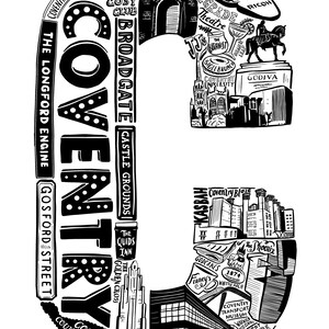 Coventry Print Coventry Wall Art Coventry Poster Coventry Gift Graduate ...