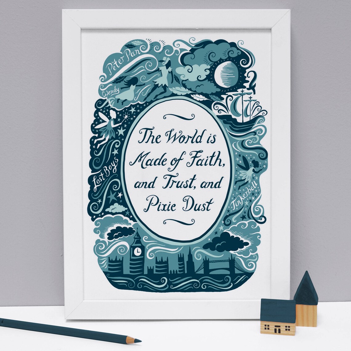 Peter Pan Famous Quotes Print Nursery Print Nursery Decor - Etsy