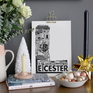 Leicester Unframed Print- Leicester Gift- Leicester University ...