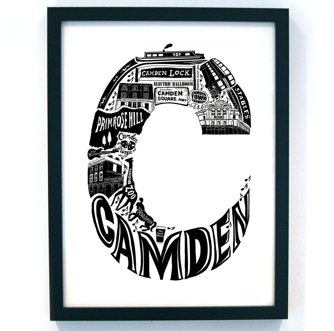 Camden print London print Camden poster Camden Art | Etsy