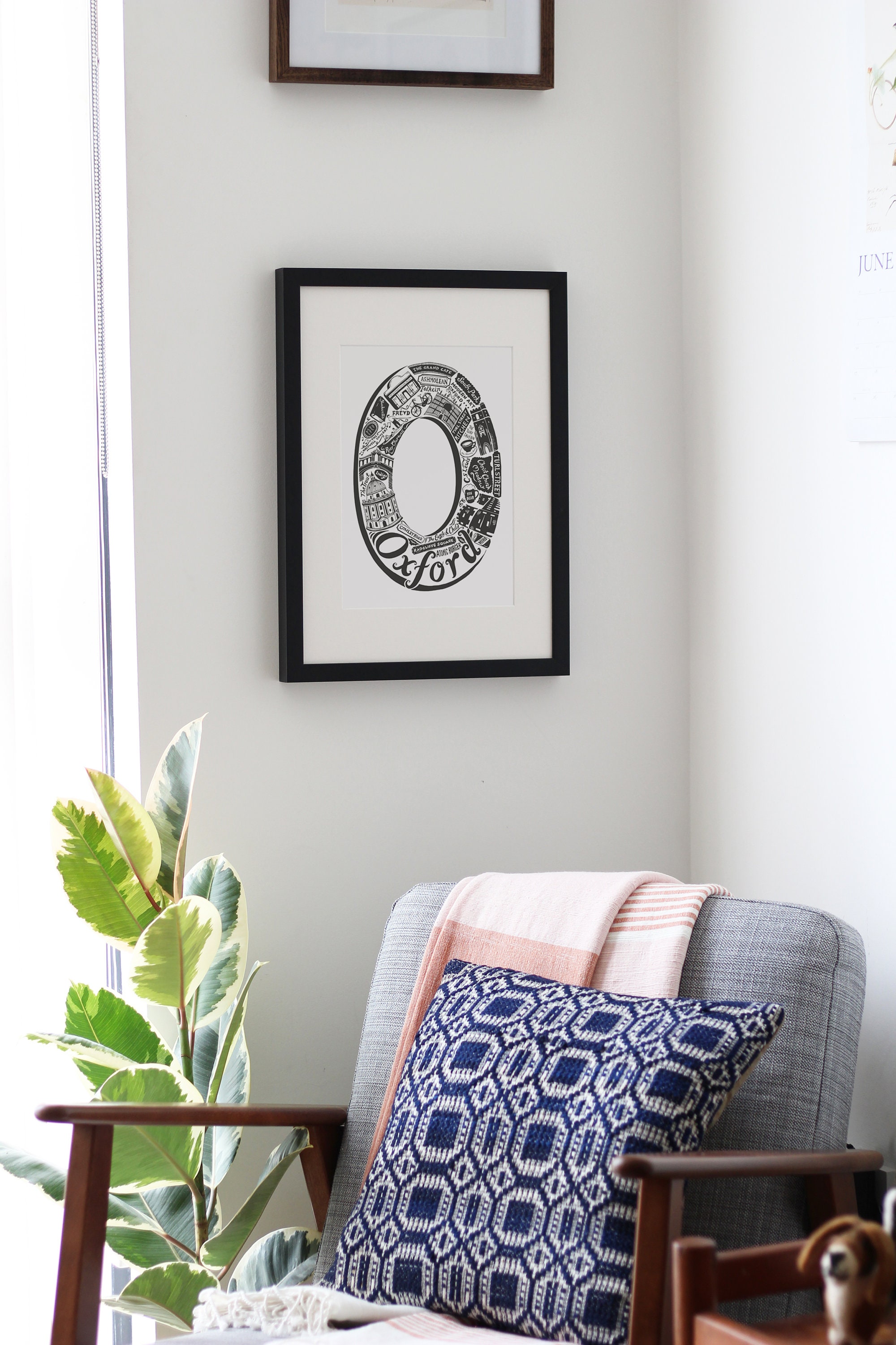 Oxford Framed Print Oxford Poster Oxford Art Oxford Map | Etsy