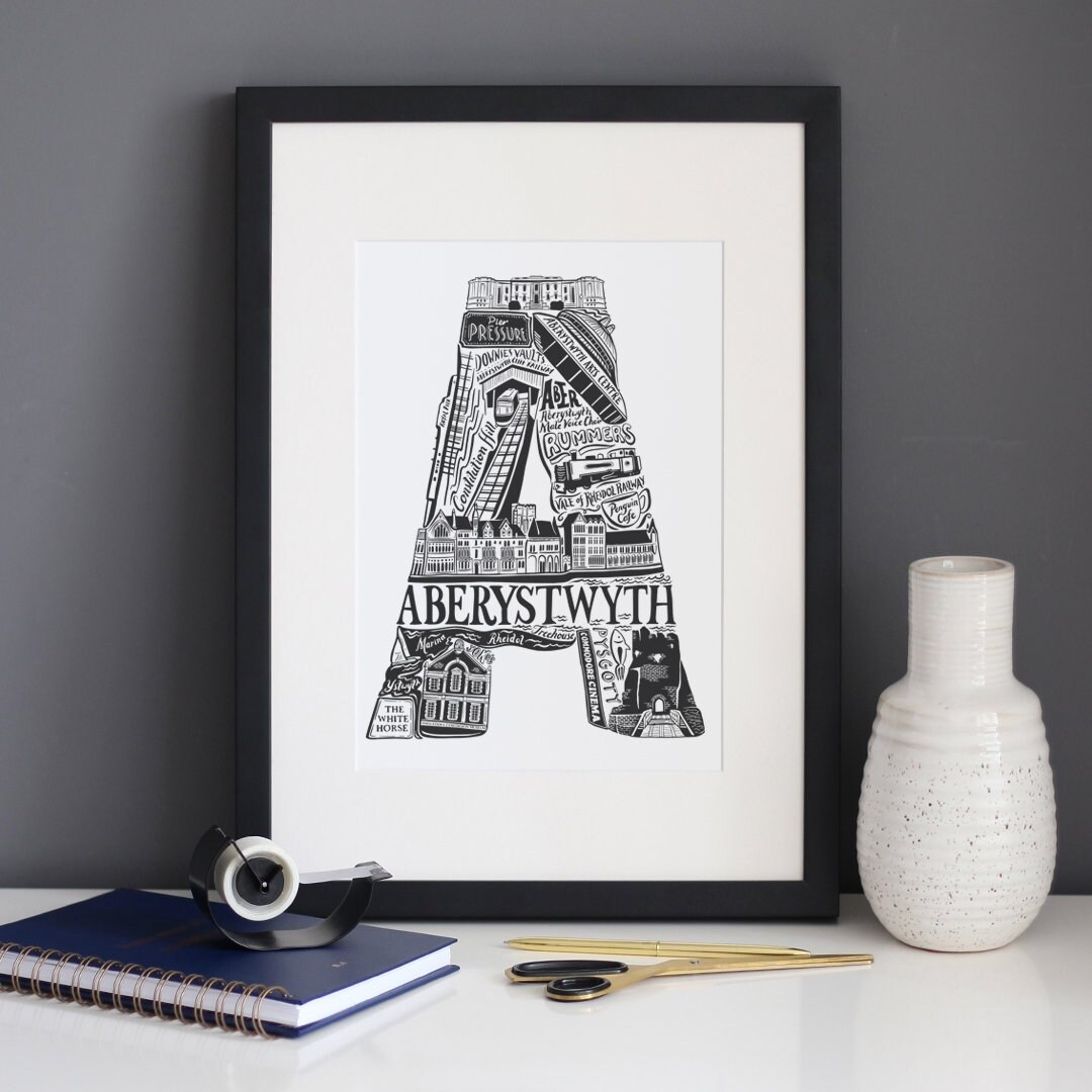Aberystwyth Framed Print Graduation Gift UK Aberystwyth Gift University ...