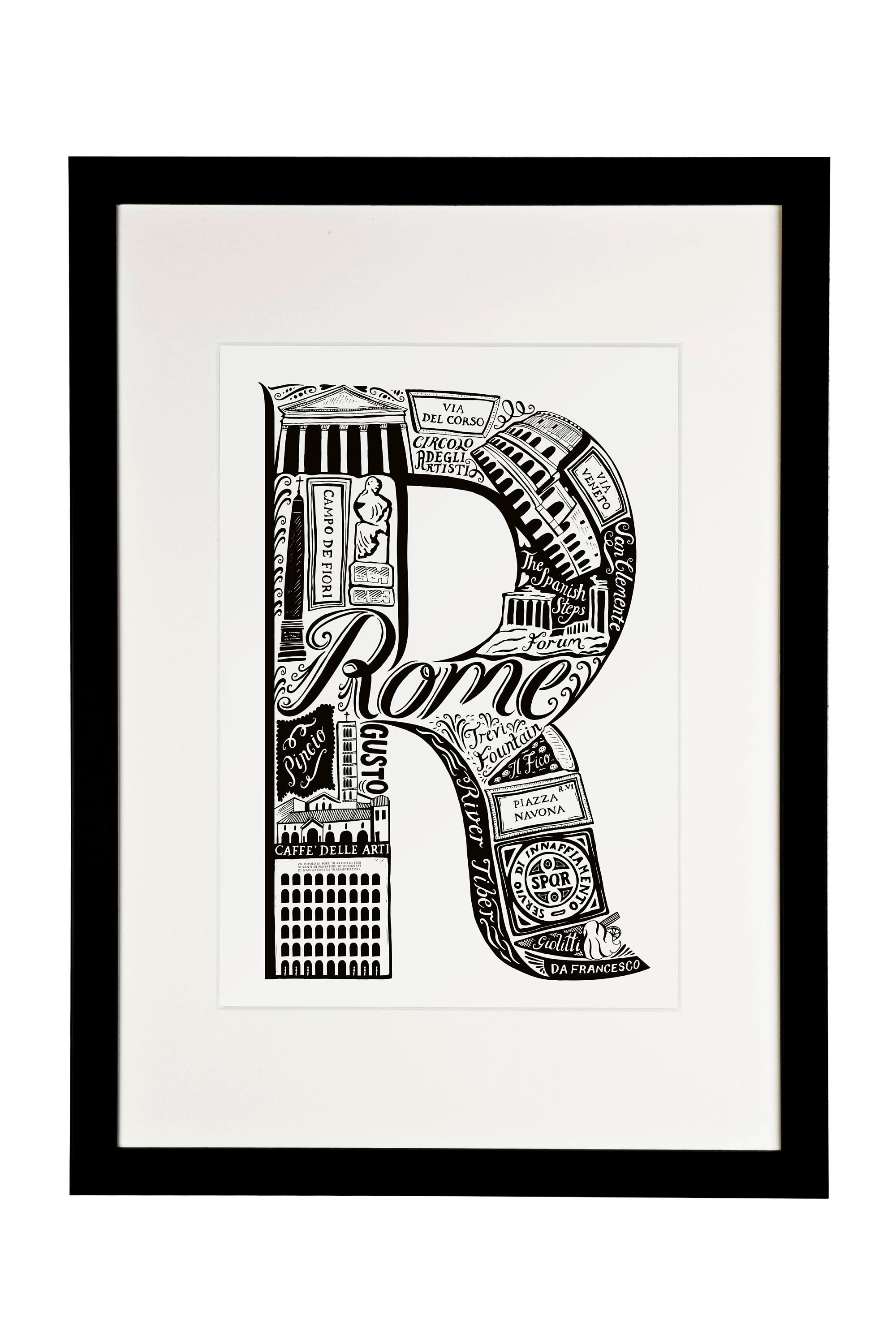 Rome Print - Rome Poster - Rome Art - Letter Art - Engagement Gift ...