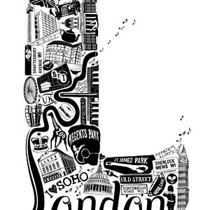 Best of London Framed London Print London Poster London Art Typographic ...