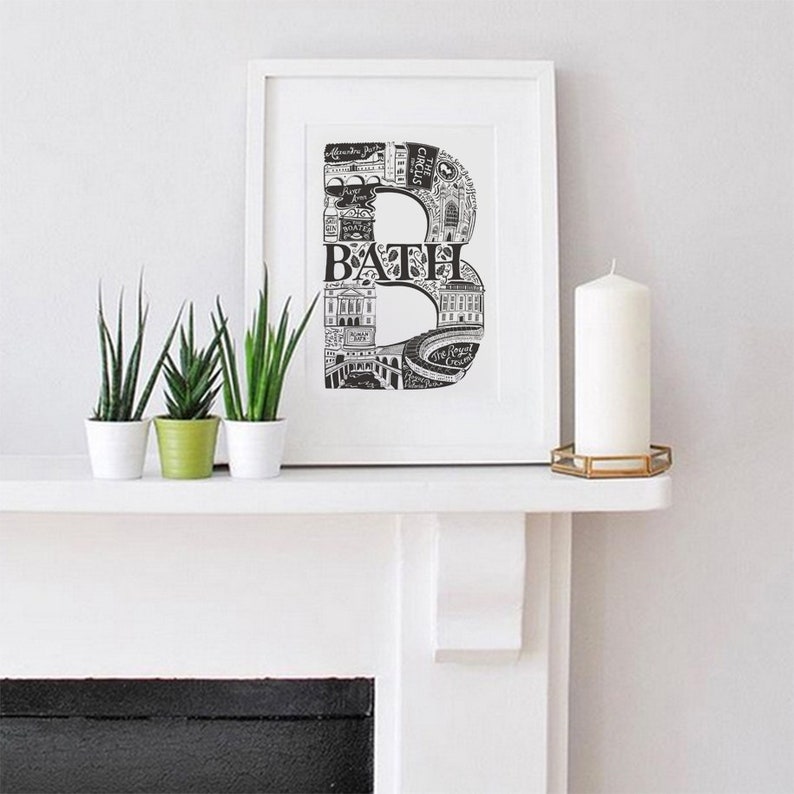 Bath Unframed Print- Graduation Gift- Bath Art- University Gift Ideas ...