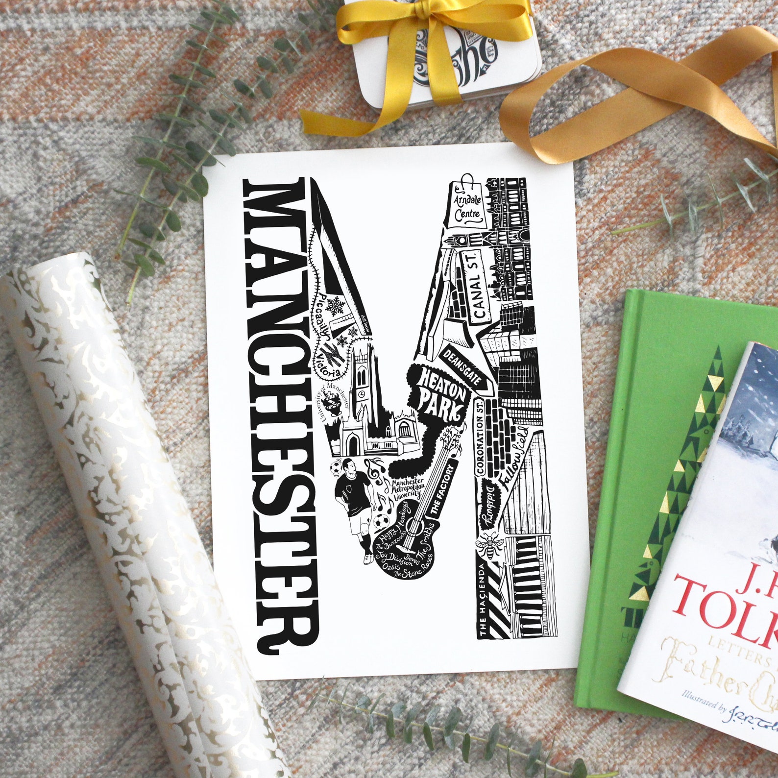 Unframed Manchester Print Manchester Gift University of | Etsy