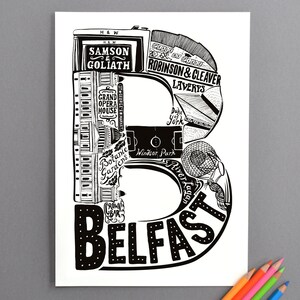 Belfast Unframed Print - Housewarming Gifts - Belfast Poster- Belfast ...