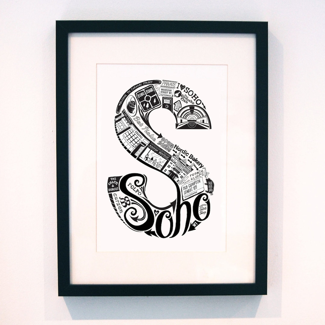 Soho Print London Print London Poster London Art - Etsy