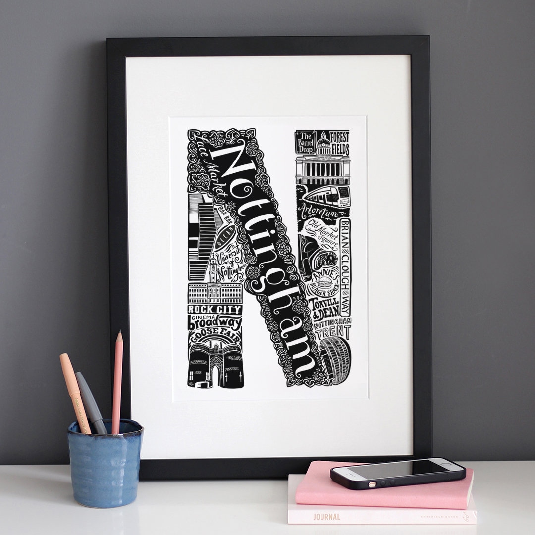 Nottingham Framed Print- Nottingham Gift- Nottingham Uni Gift ...