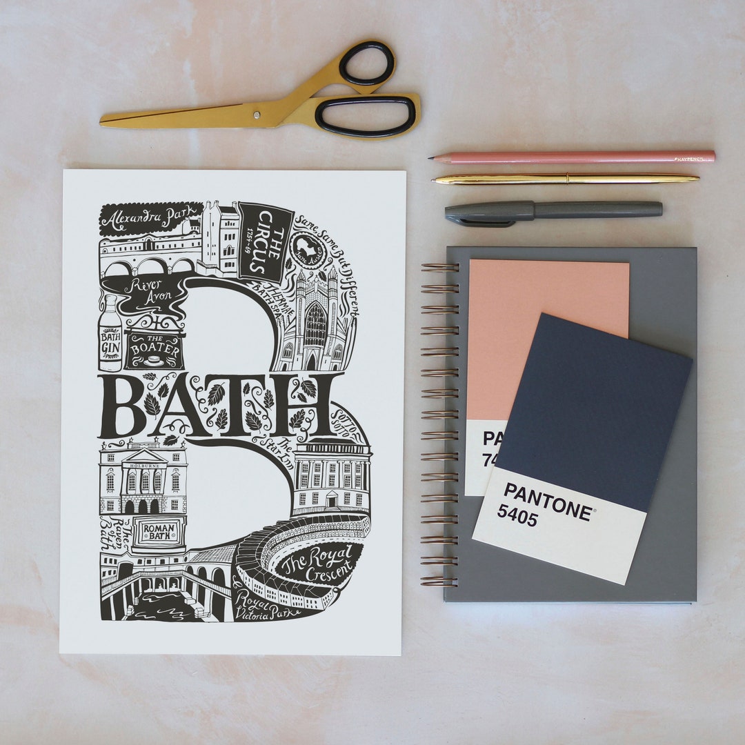 Bath Unframed Print- Graduation Gift- Bath Art- University Gift Ideas ...