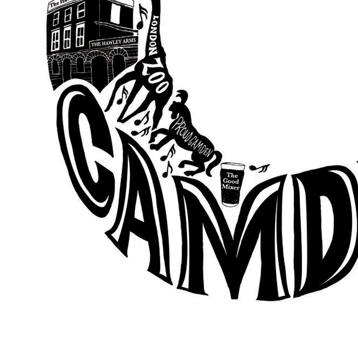 Camden print London print Camden poster Camden Art | Etsy
