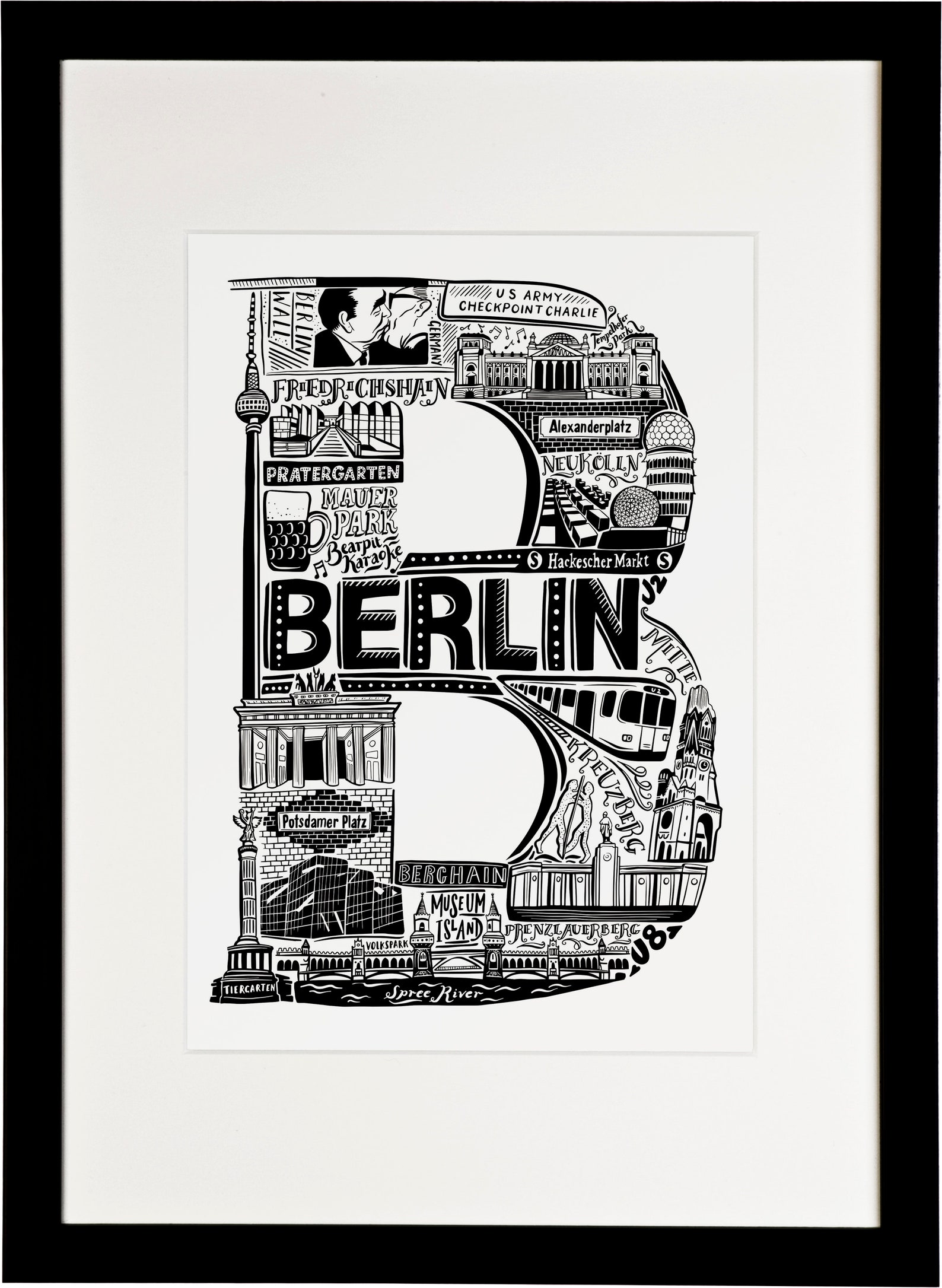 Berlin print Berlin poster Berlin wall art Berlin gift | Etsy