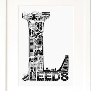 Leeds Print | Print | Map | Art Print | Map Art | Wall Decor | Poster ...