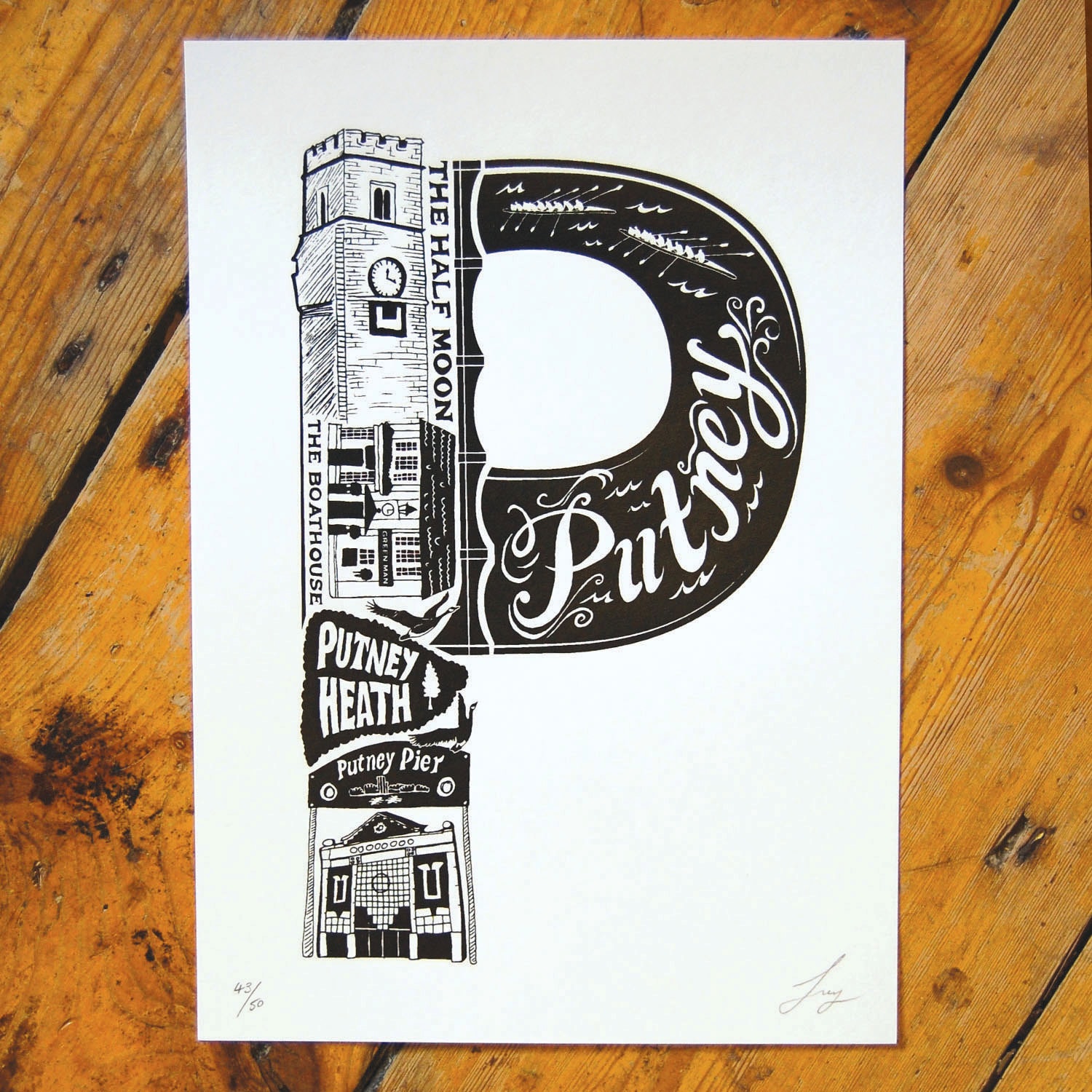 Putney Unframed Print Putney Poster Putney Art - Etsy