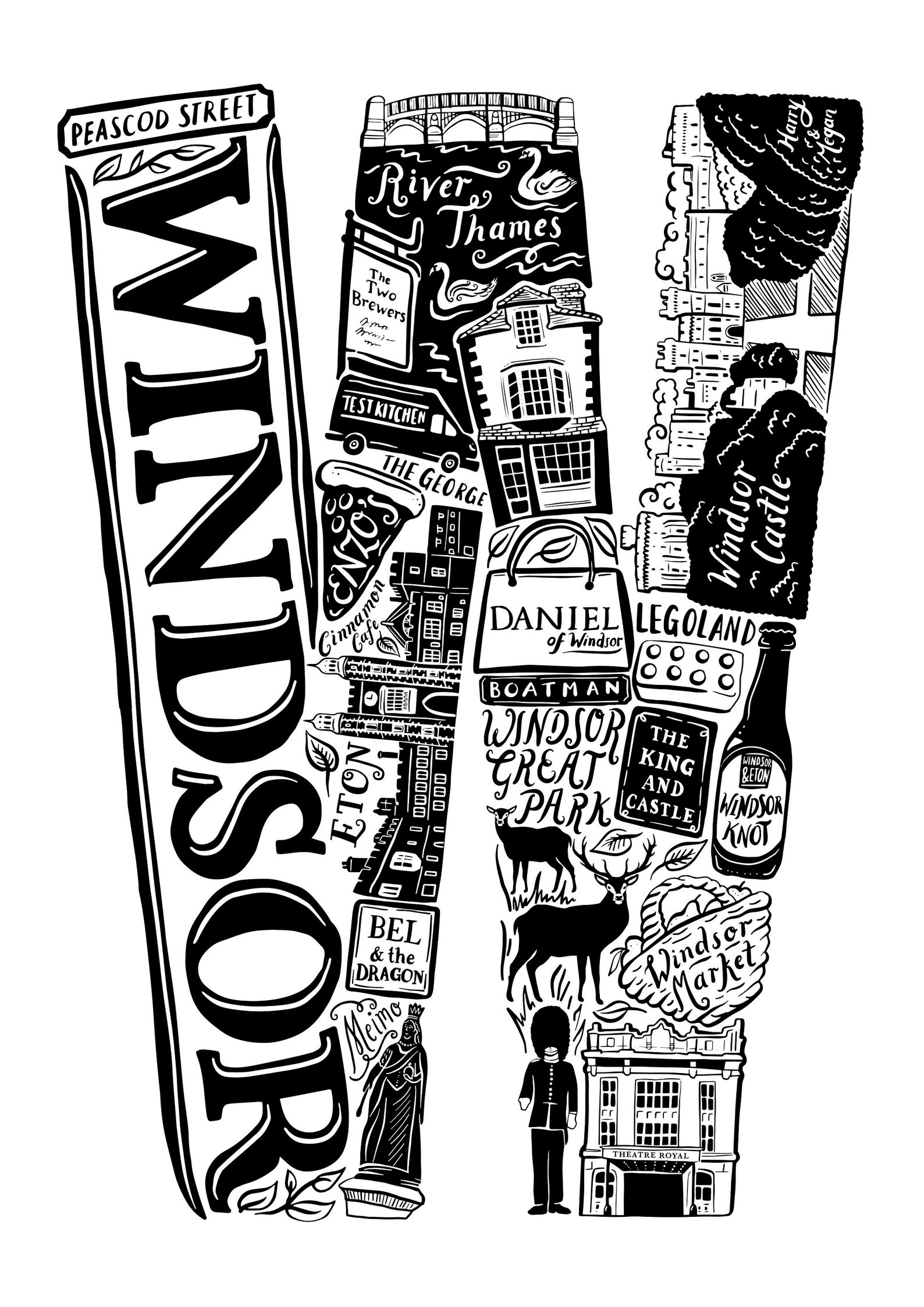 Windsor Print - Housewarming Gift for Windsor Residents - Windsor Art ...