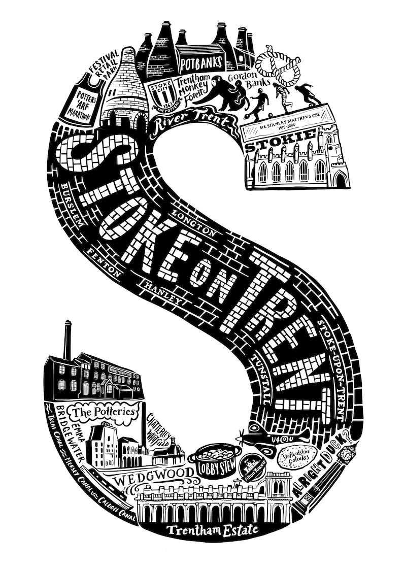 Framed Stoke on Trent Print - Stoke on Trent Poster - Stoke on Trent ...