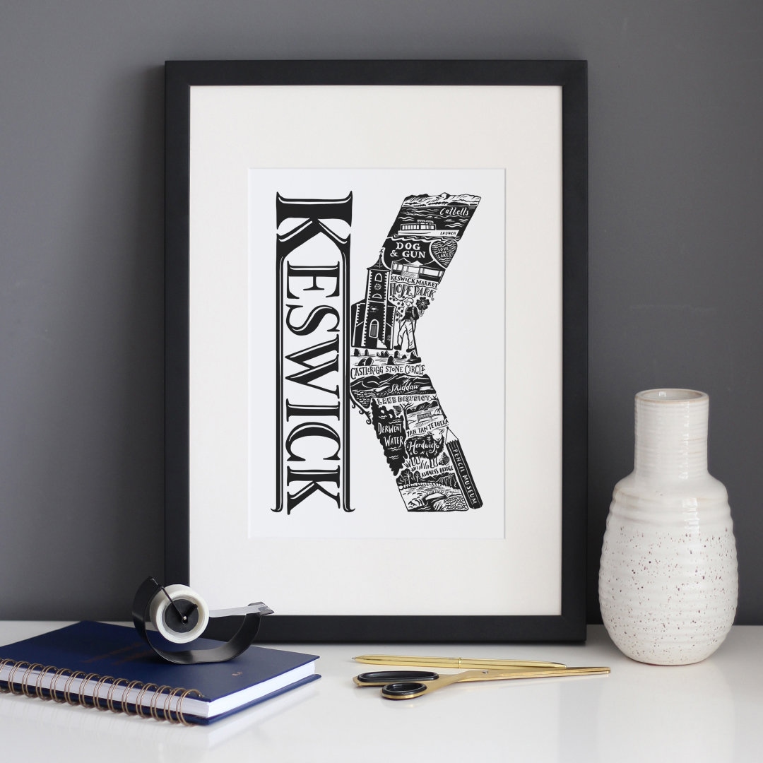 Keswick Print - Keswick Art - Keswick Housewarming - Keswick Gift ...