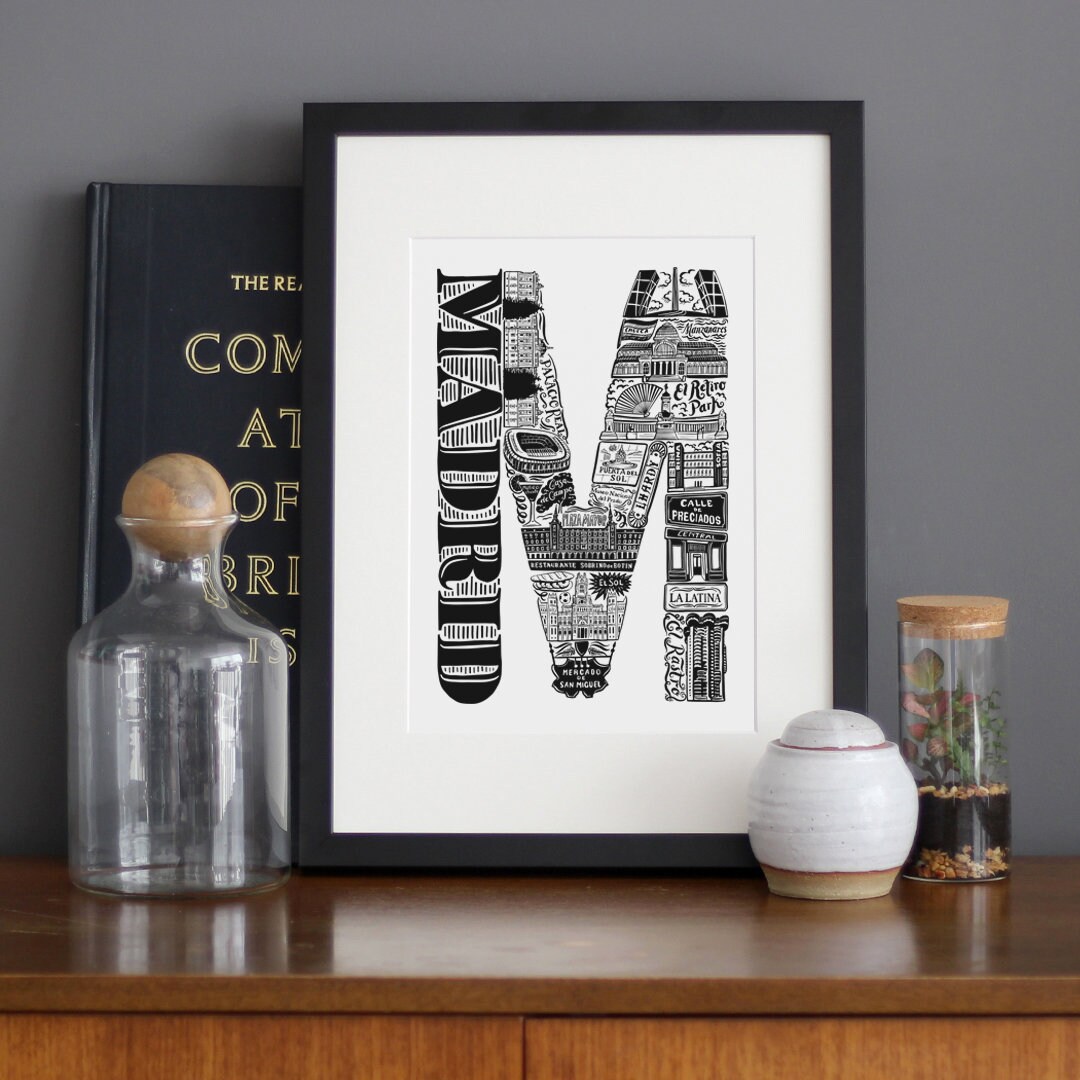 Madrid Print Spain Print Madrid Poster Madrid Gift - Etsy