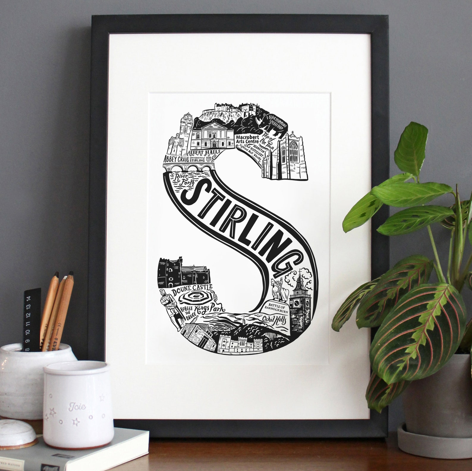 Framed Stirling Print Housewarming Present Stirling Poster - Etsy