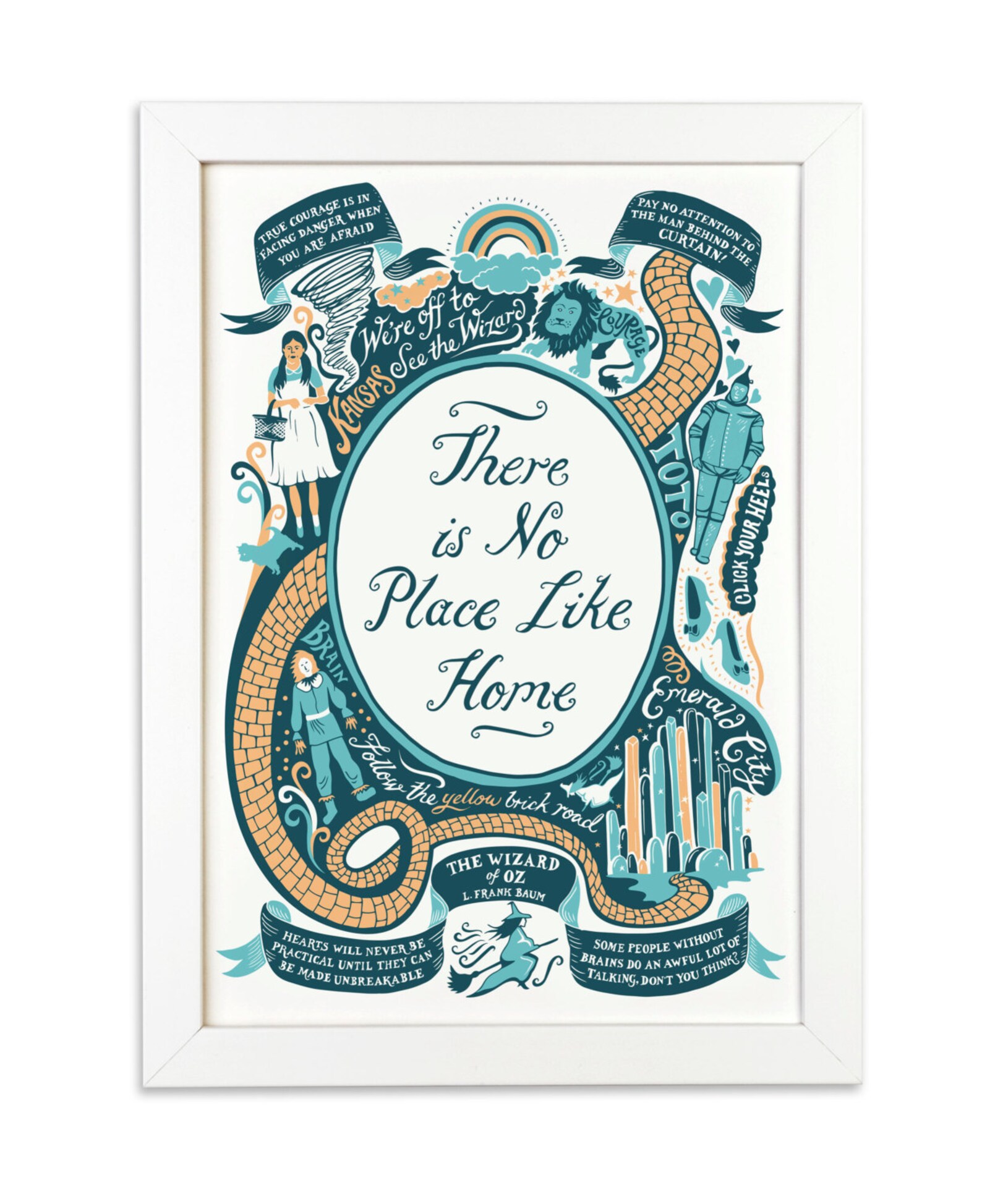 Wizard Of Oz Famous Quotes Print Nursery print Nursery | Etsy