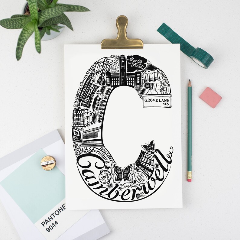 Camberwell Print - Camberwell Poster - Camberwell Art - Typographic ...