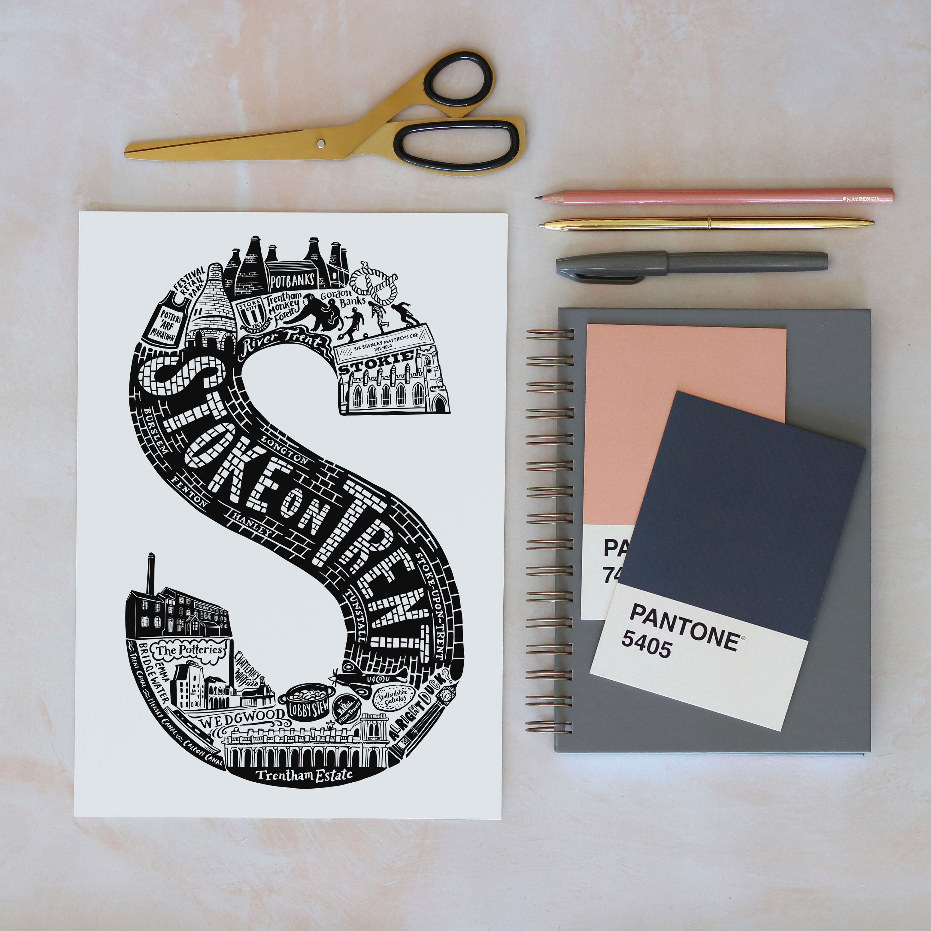 Framed Stoke on Trent Print - Stoke on Trent Poster - Stoke on Trent ...