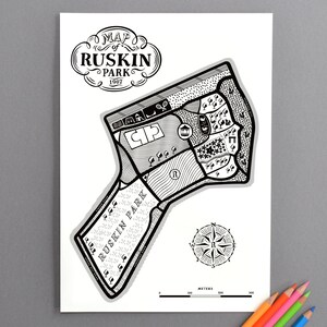 Ruskin Park Map Print - London Map - Vintage Map - London Poster ...