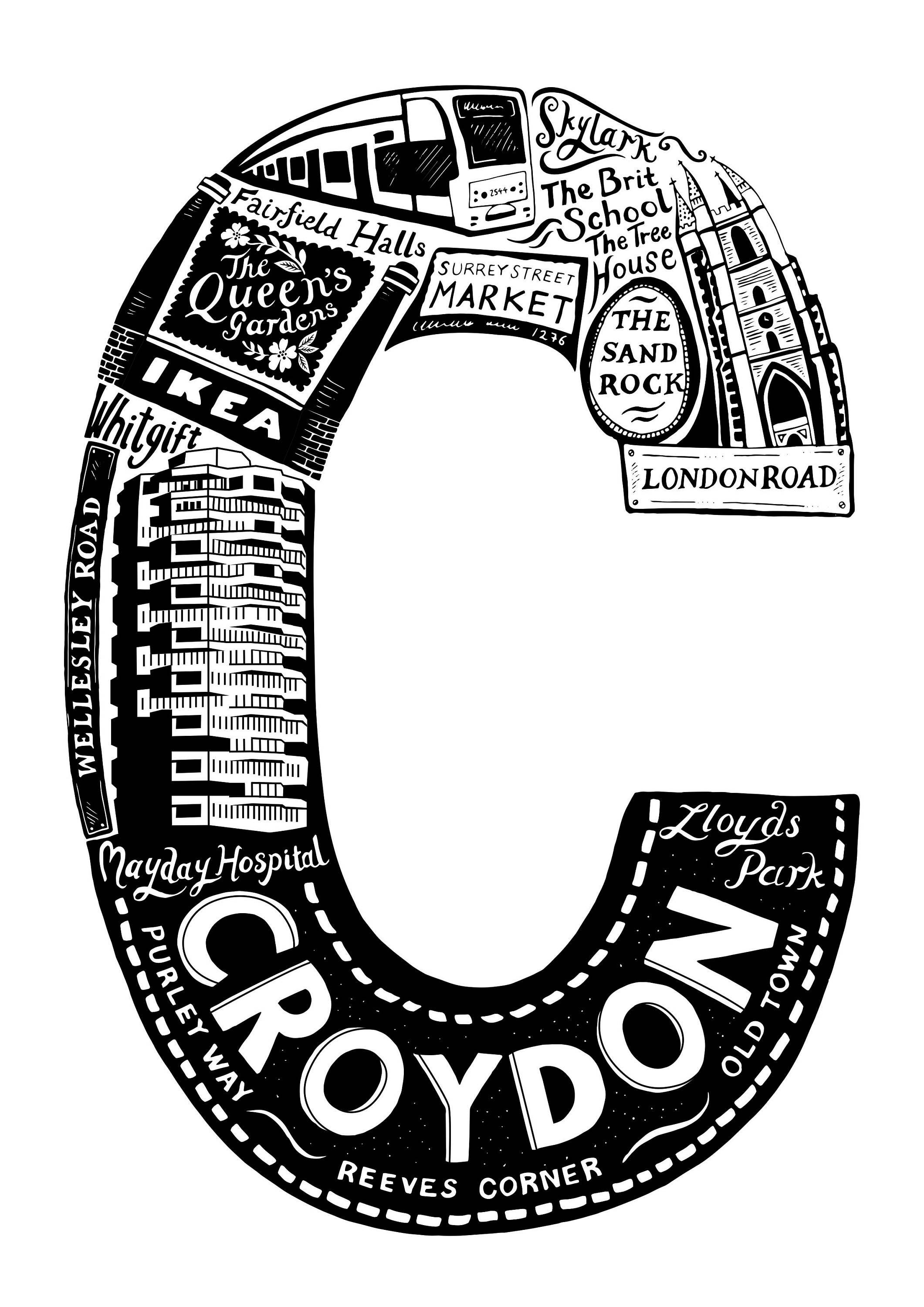 Croydon Print Croydon Poster London Print London Poster - Etsy UK