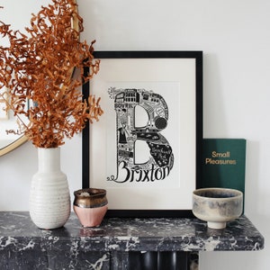 Best of Brixton London Print London Poster London Art Typographic Print ...