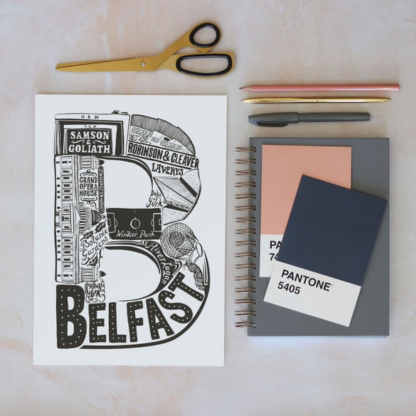 Belfast Poster - Etsy UK