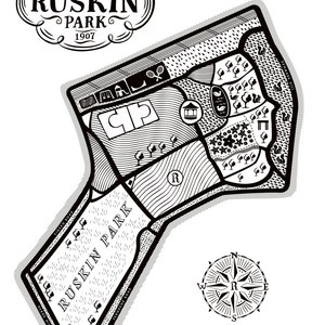 Ruskin Park Map Print - London Map - Vintage Map - London Poster ...