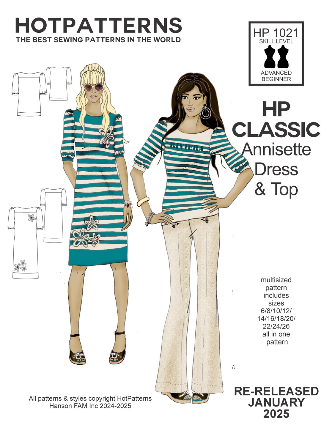 Annisette Knit & Woven Dress and Top Sewing Pattern (sizes 6-26) - Etsy