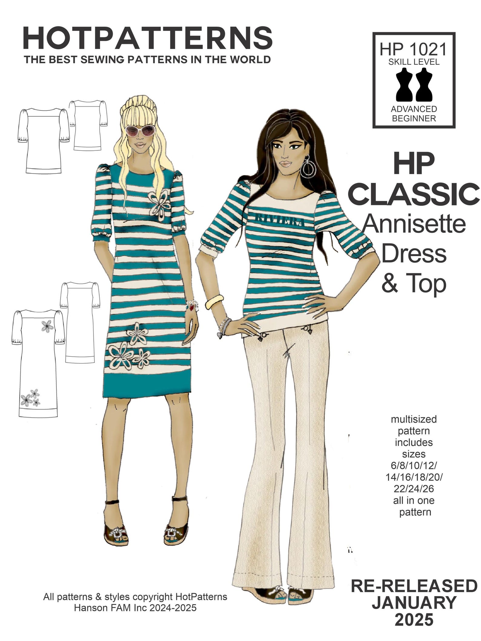 Annisette Knit & Woven Dress and Top Sewing Pattern (sizes 6-26) - Etsy