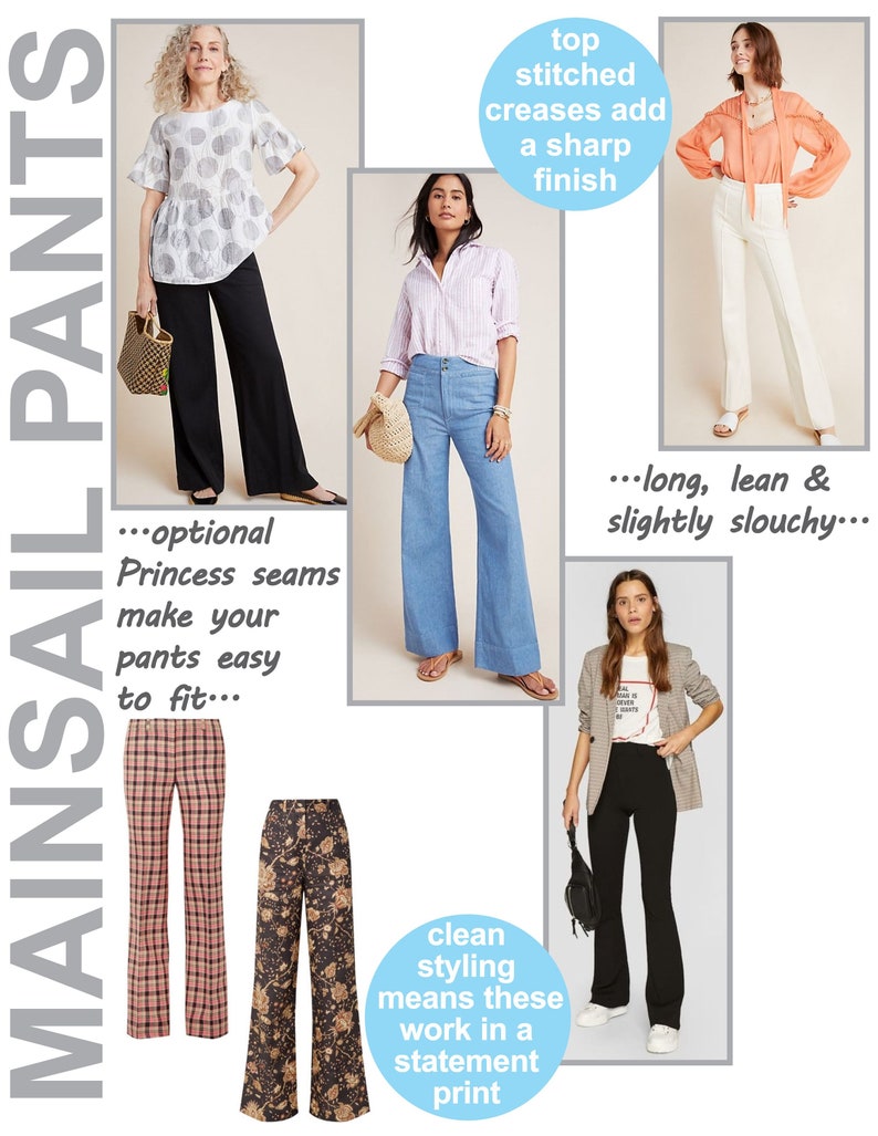 EASY Pants Sewing Pattern. Culotte Pattern. Crop Pants Pattern. Sailor ...