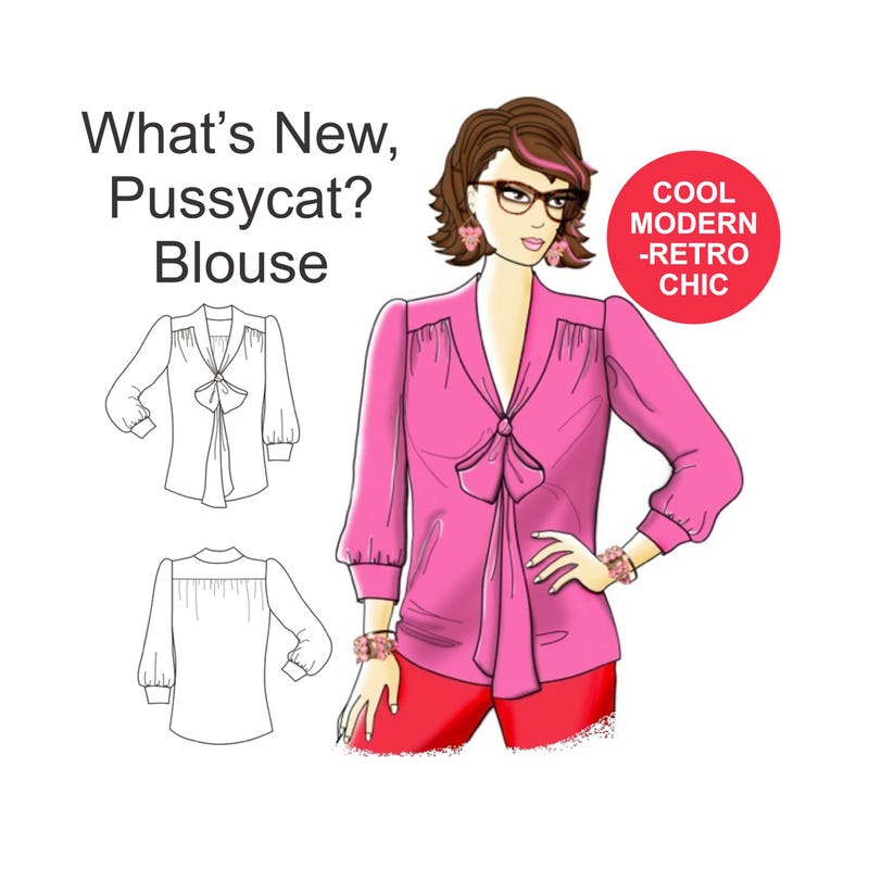 Bow Blouse Pattern - Etsy