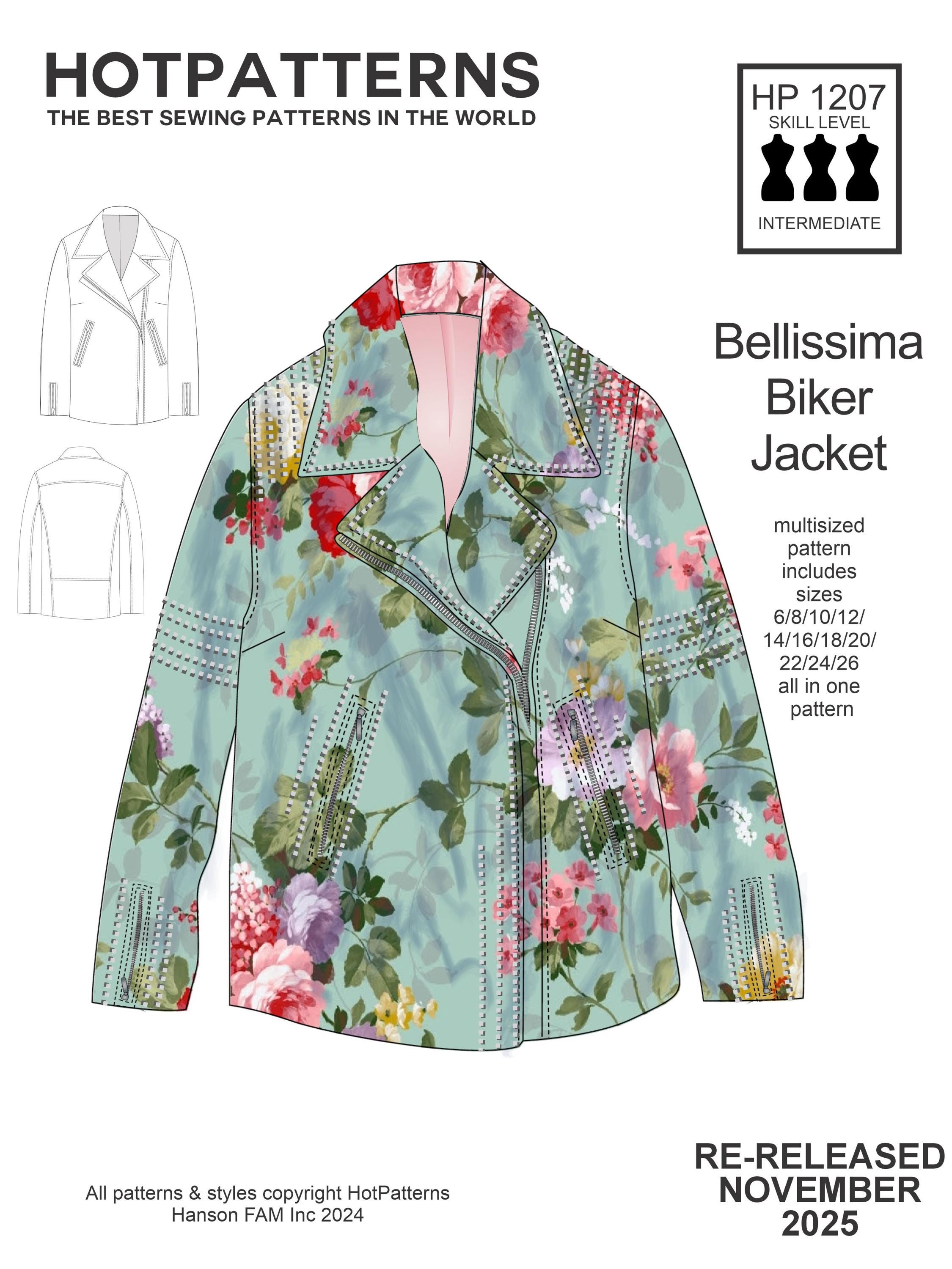 BIKER Jacket Sewing Pattern. Leather Jacket Pattern. Fall Jacket ...