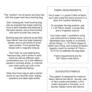 Boxy Bowling Bag Sewing Pattern: Lined Handbag With Pockets (digital ...