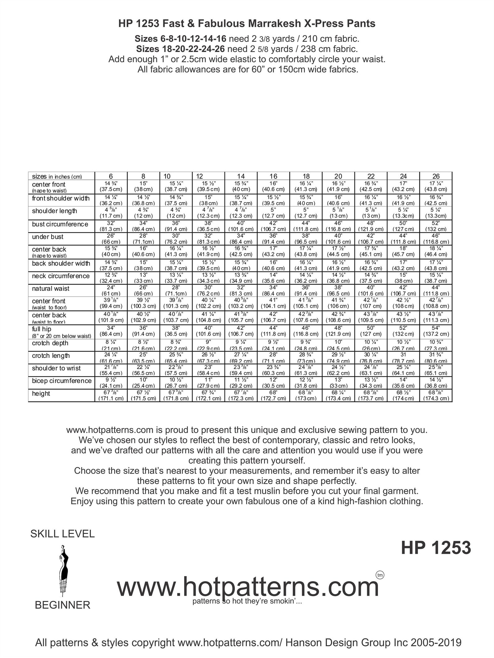 EASY BOHO Pants Sewing Pattern. Pull-on Pants Pattern. Wide Leg Pants ...