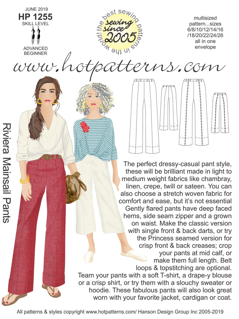 EASY Pants Sewing Pattern. Culotte Pattern. Crop Pants Pattern. Sailor ...