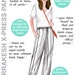 EASY BOHO Pants Sewing Pattern. Pull-on Pants Pattern. Wide Leg Pants ...