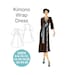 CLASSIC WRAP DRESS Sewing Pattern. Kimono Wrap Dress. 3/4 Sleeve Dress ...