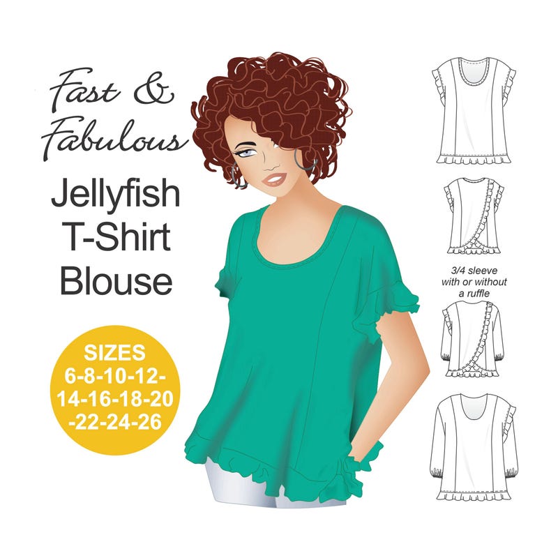 Jellyfish Top Ruffle - Etsy