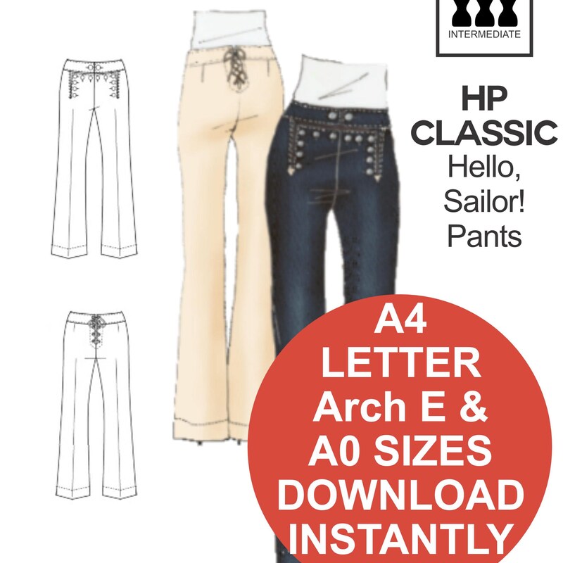 Sailor Pants Pattern - Etsy