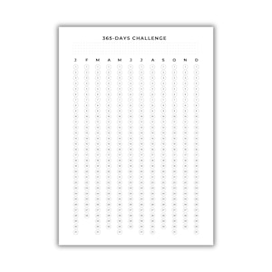 365-day Habit Tracker | 365 Days Challenge | Printable Goal Planner ...