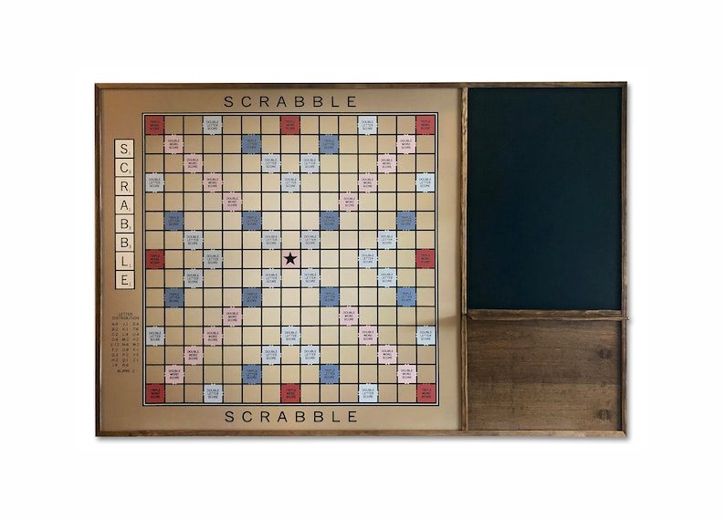 Giant 4ft X 6ft Scrabble Board With Chalkboard & Magnetic - Etsy