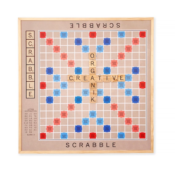 3x3 Extra Large Scrabble Board Boardgame Art Scrabble | Etsy