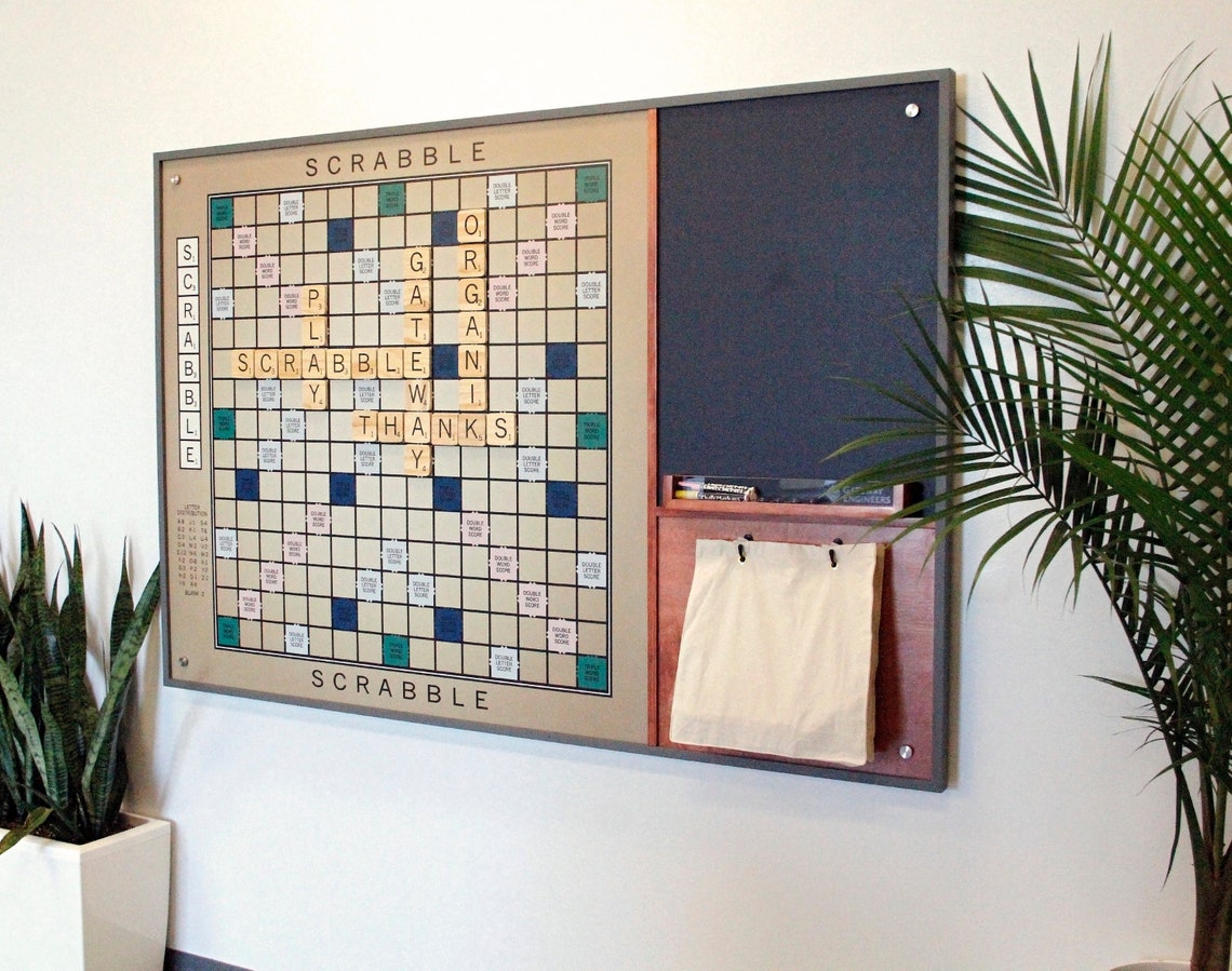 Giant 4ft X 6ft Scrabble Board With Chalkboard & Magnetic - Etsy