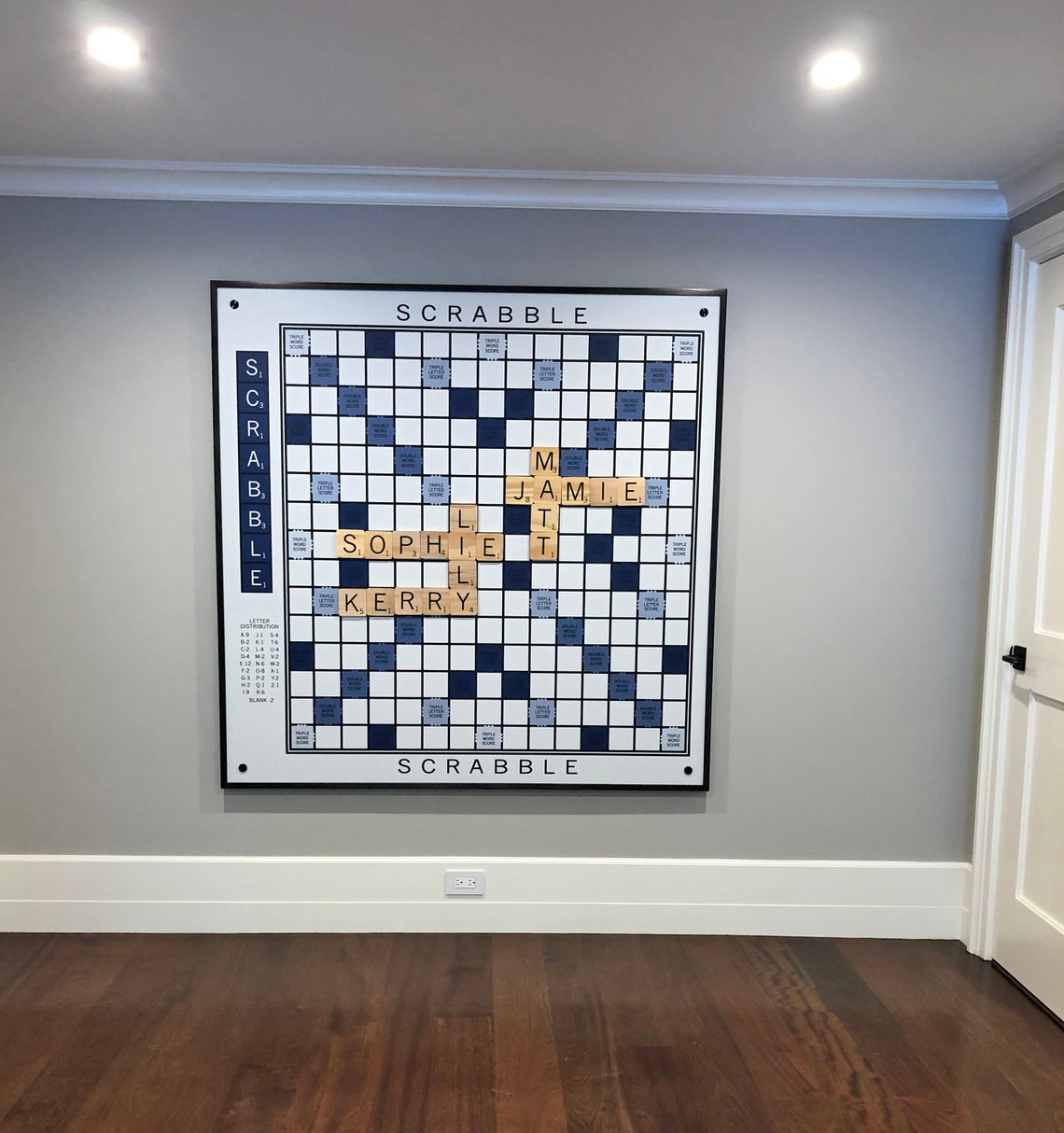Life Size 5ft X 5ft Scrabble Board With Magnetic Tiles - Boardgame Art ...