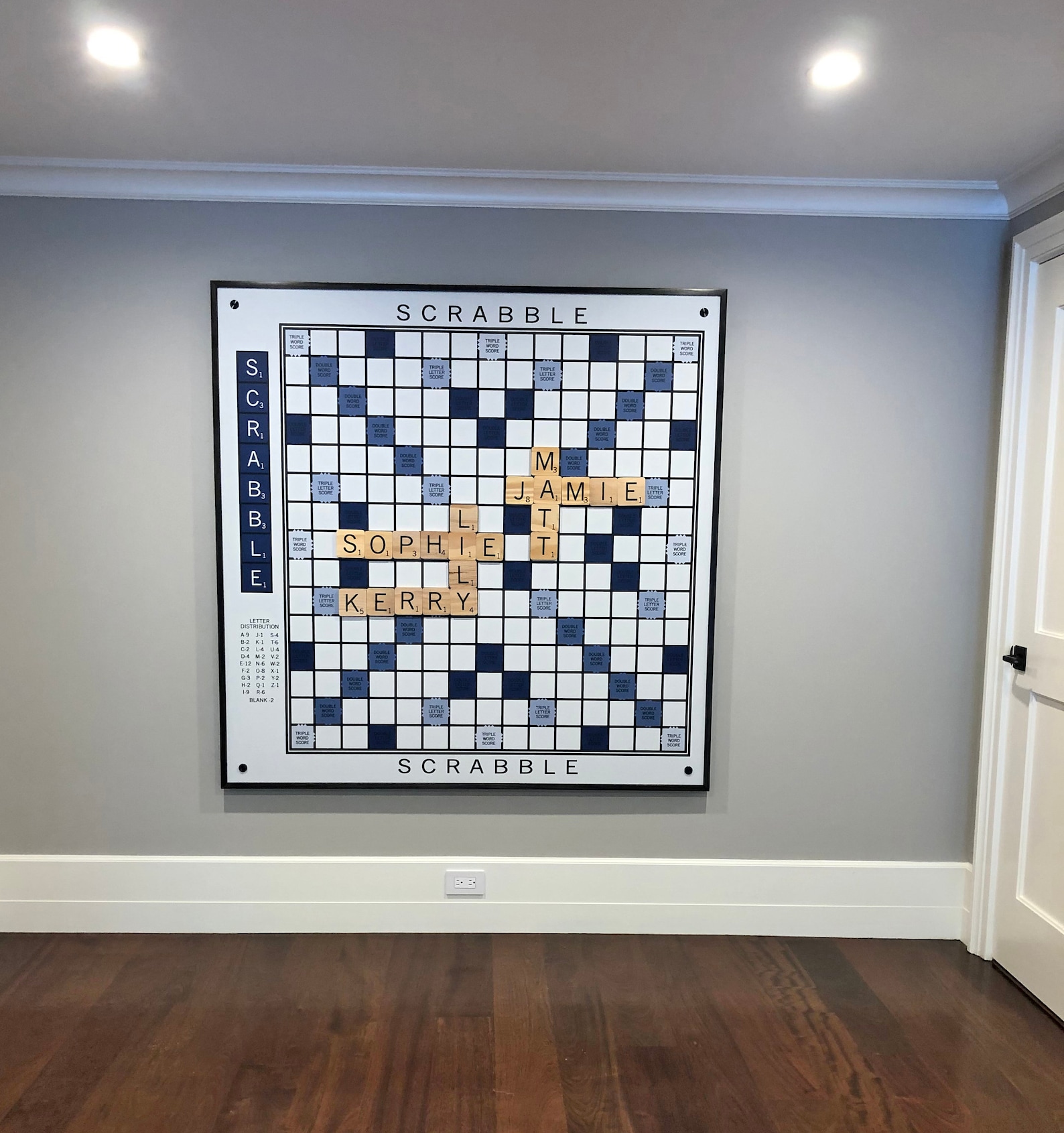 Life Size 5ft X 5ft Scrabble Board With Magnetic Tiles - Boardgame Art ...
