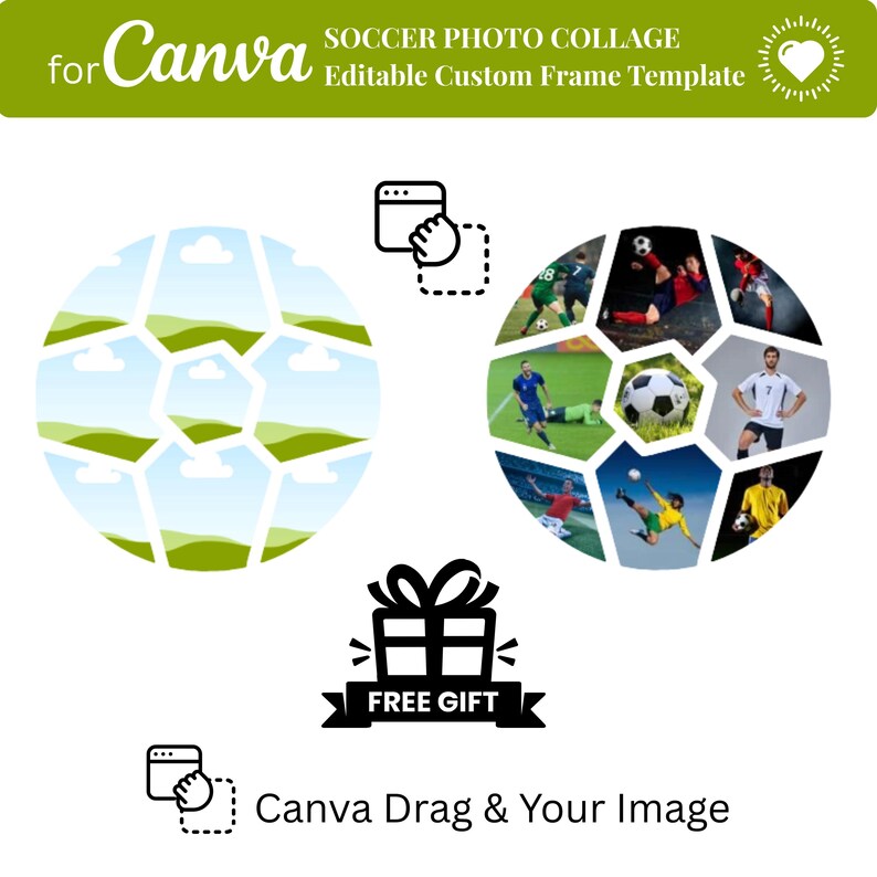 Editable Soccer Photo Collage Canva Template | Senior Night Gift 2026 ...